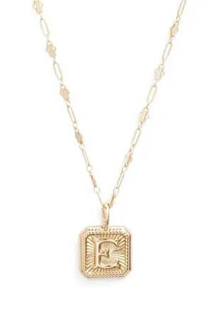 MIRANDA FRYE Harlow Initial Pendant Necklace - Gold - E