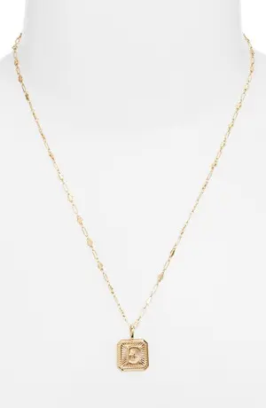 MIRANDA FRYE Harlow Initial Pendant Necklace - Gold - E