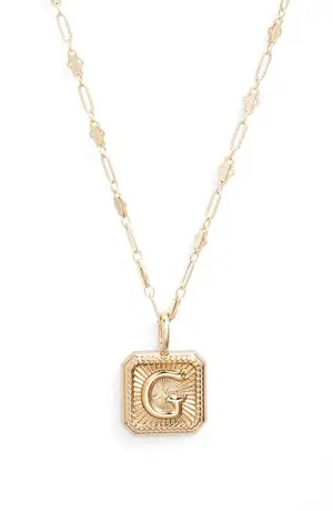 MIRANDA FRYE Harlow Initial Pendant Necklace - Gold - G
