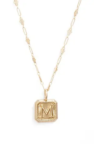 MIRANDA FRYE MIRANDA FRYE Harlow Initial Pendant Necklace Gold - M