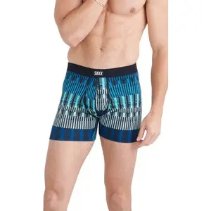 SAXX Daytripper Comfort Stretch Boxer Briefs Frequency Stripe- Teal