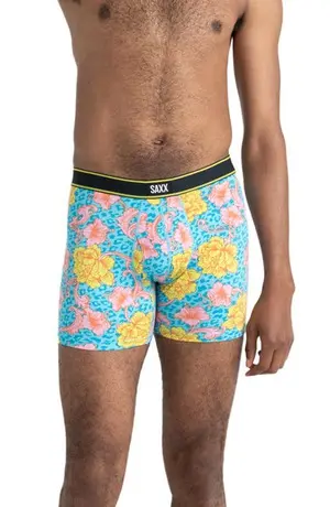 SAXX Daytripper Comfort Stretch Boxer Briefs Hyper Damask- Blue
