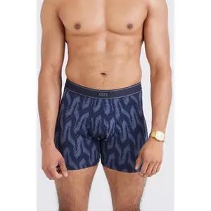 SAXX Daytripper Comfort Stretch Boxer Briefs - Ikat Chevron-deep Navy