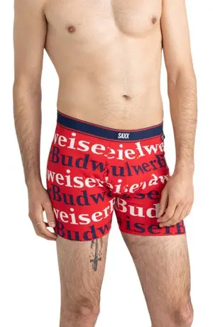 SAXX Daytripper Comfort Stretch Boxer Briefs Re-run- Red