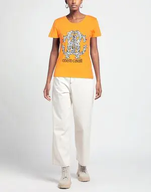 Roberto Cavalli Logo-print T-shirt - Orange