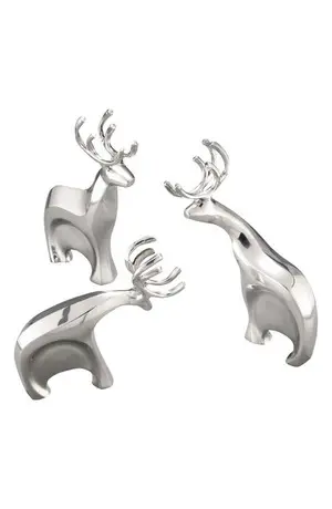 NAMBE Blitzen' Reindeer Figurines - Silver