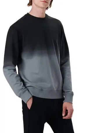 Bugatchi Dip-dye Long Sleeve Cotton Sweatshirt
