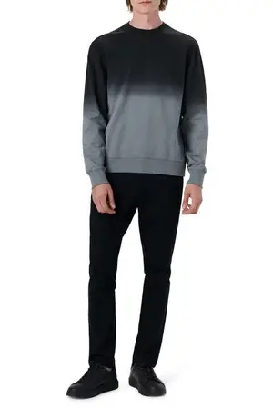 Bugatchi Dip-dye Long Sleeve Cotton Sweatshirt