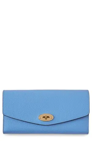 Mulberry Darley Leather Wallet Cornflower Blue