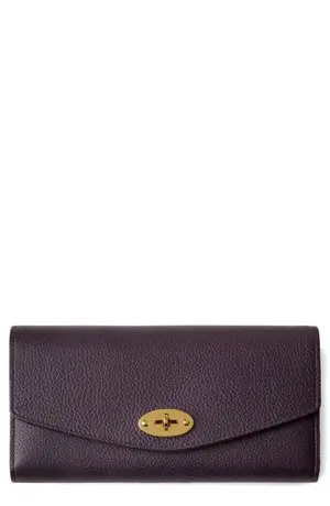 Mulberry Darley Leather Wallet Deep Aubergine