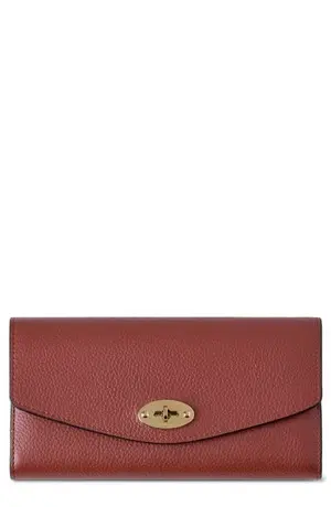 Mulberry Darley Leather Wallet Rust
