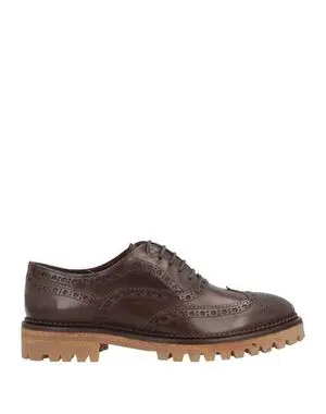 CALPIERRE Leather Lace-up Brogues - Dark Brown