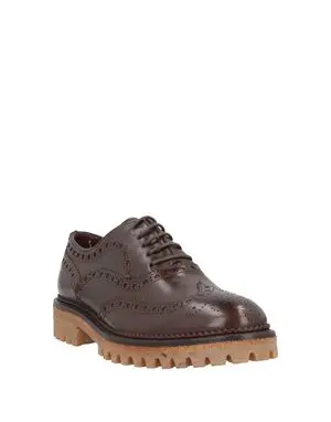 CALPIERRE Leather Lace-up Brogues - Dark Brown
