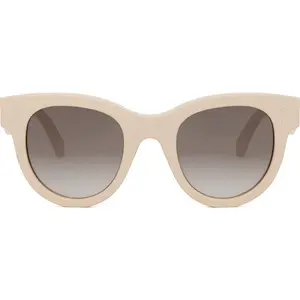 Celine Bold 3 Dots 48mm Square Sunglasses - White/gradient Brown