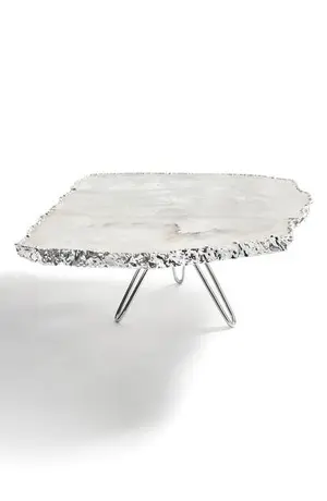ANNA NEW YORK Torta Cake Stand - Crystal Silver