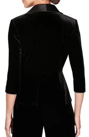 Alex Evenings Velvet Tuxedo Top