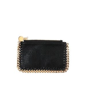 Stella McCartney Woman Cardholder Military Green Size - Textile Fibers Black
