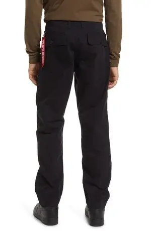 Alpha Industries Fatigue Cotton Straight Pants - Black
