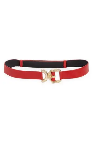RAINA BELTS Viper D-ring Buckle Leather Belt - Red