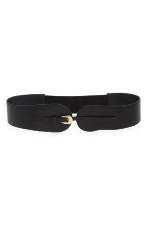 RAINA BELTS Wide Corset Belt - Black