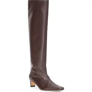 Staud STAUD Wally Knee High Boots Espresso Smooth