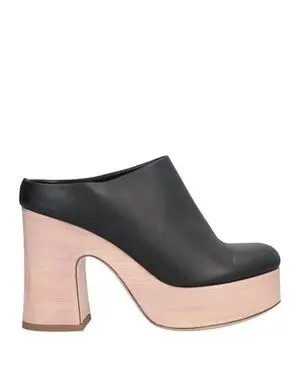 Agl Leather Mules With Block Heel