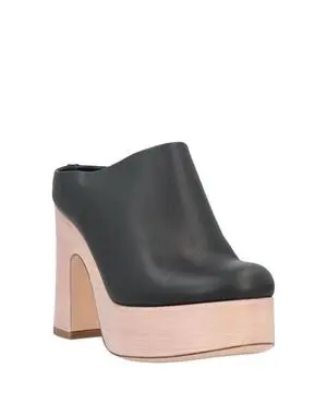 Agl Leather Mules With Block Heel