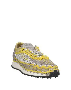 Valentino Garavani Woven Lace Up Sneakers - Grey