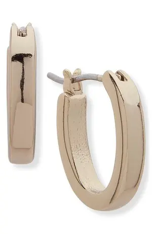 Ralph Lauren Small Oval Hoop Earrings - Gold