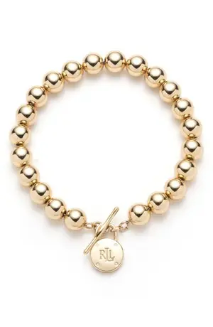 Ralph Lauren Padlock Beaded Toggle Bracelet
