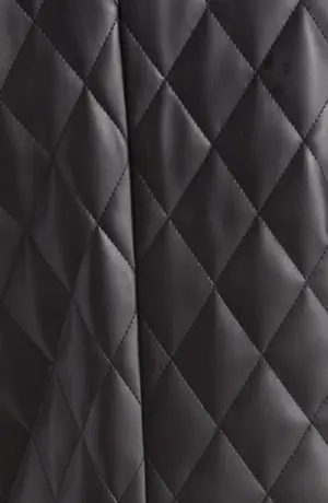 Anne Klein Quilted Faux Leather Jacket