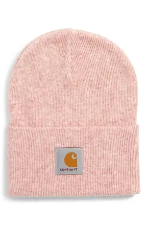 Carhartt Work In Progress Carhartt WIP Heather Knit Watch Hat Soft Rose Heather