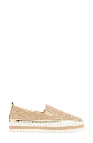AZALEA WANG Rhinestone Sneakers - Rose Gold