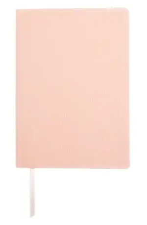 ROYCE NEW YORK Personalized Leather Journal - Light Pink- Gold Foil