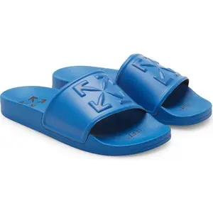 Off-White Arrow Pool Slide Sandal - Blue/blue
