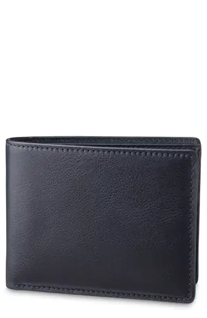Bosca Id Flap Bifold Wallet - Blue/ Black