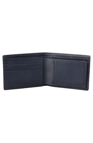 Bosca Id Flap Bifold Wallet - Blue/ Black