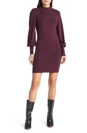 Vero Moda Blouson Sleeve Mock Neck Sweater Dress