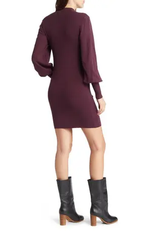 Vero Moda Blouson Sleeve Mock Neck Sweater Dress