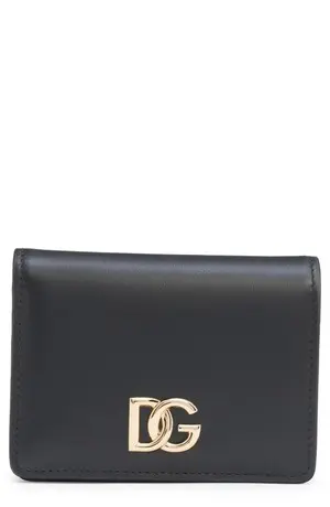 Dolce & Gabbana Dg Logo Leather Wallet - 80999 Black