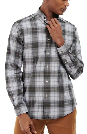 Barbour Wetheram Tailored Fit Button-down Shirt Greystone