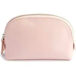 ROYCE NEW YORK Personalized Small Cosmetic Bag - Light Pink - Silver Foil