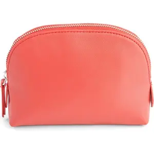 ROYCE NEW YORK Personalized Small Cosmetic Bag Red - Deboss