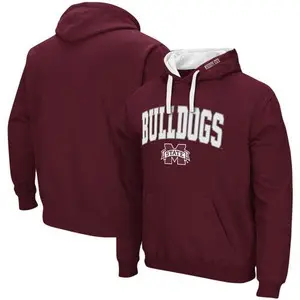 COLOSSEUM Mississippi State Bulldogs Arch & Logo 2.0 Pullover Hoodie - Maroon