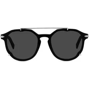 Dior Blacksuit Ri Aviator Sunglasses - Shiny Black / Smoke