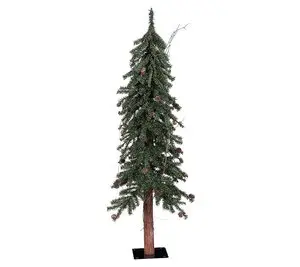 VICKERMAN 4' Alpine Artificial Christmas Tree, Nlit - One-color