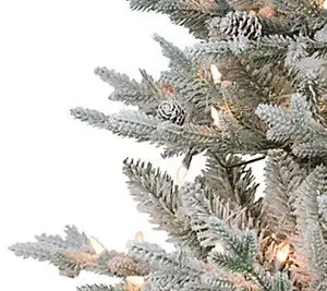 PULEO INTERNATIONAL Puleo 6' Prelit Pe/pvc Flocked Tree