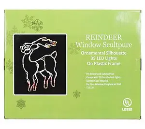 VICKERMAN 17' Reindeer Wire Silhouette With 35 Ed Lights