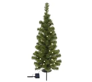 VICKERMAN 3' Solar Christmas Tree, Warm White L Ed Solar Power - One-color