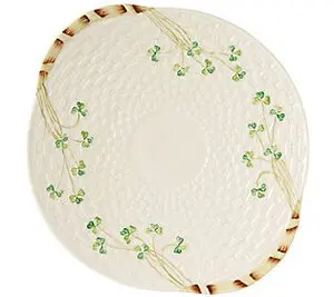 BELLEEK Classic Shamrock Bread Plate - One-color
